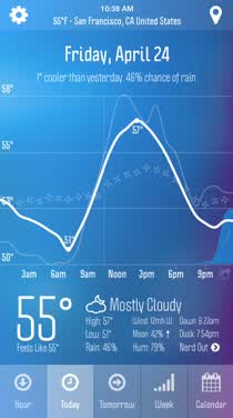 Weather Nerd is a comprehensive weather app that is appropriately named